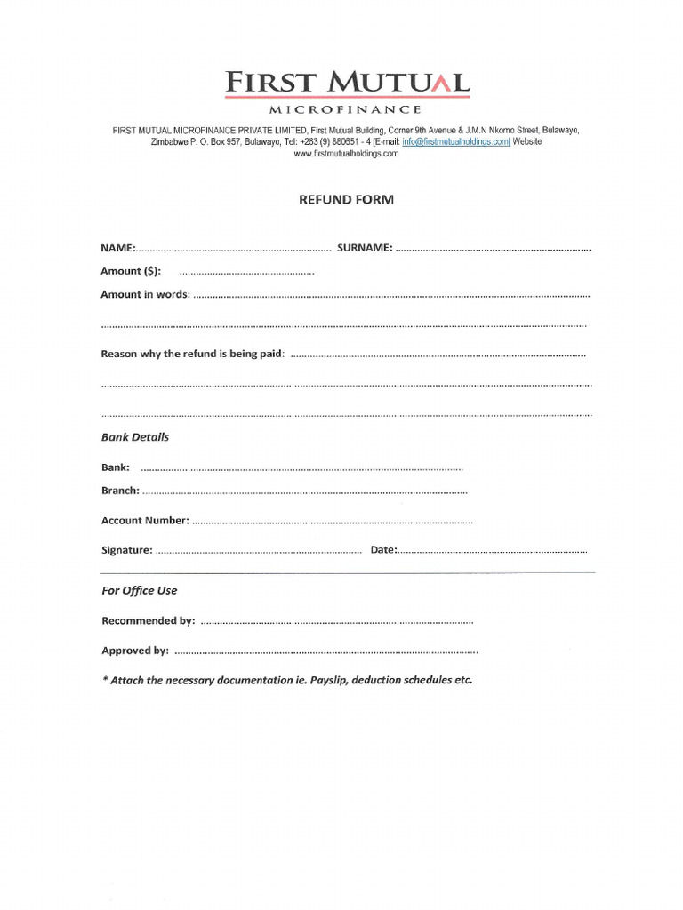 Refund Form | PDF