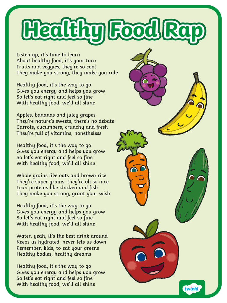 Healthy Food Rap | PDF