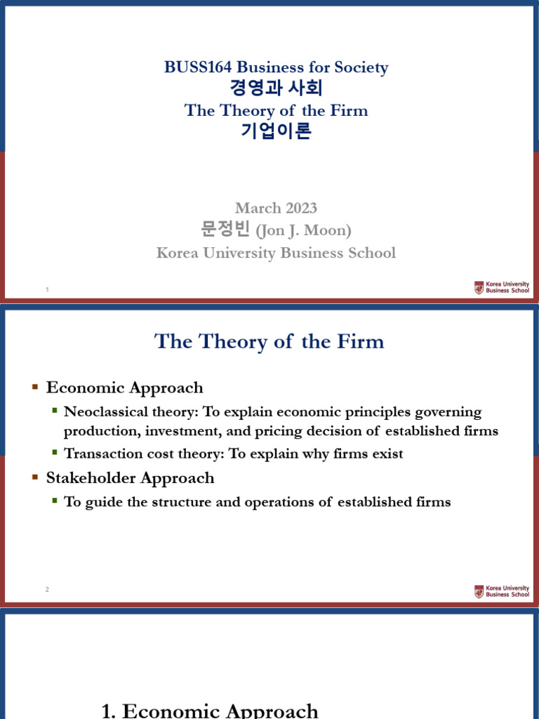 Week 3 Theory of The Firm | PDF | Economic Surplus | Transaction Cost