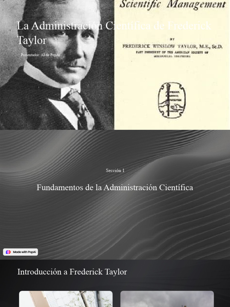 La Administración Científica de Frederick Taylor | PDF | Science ...