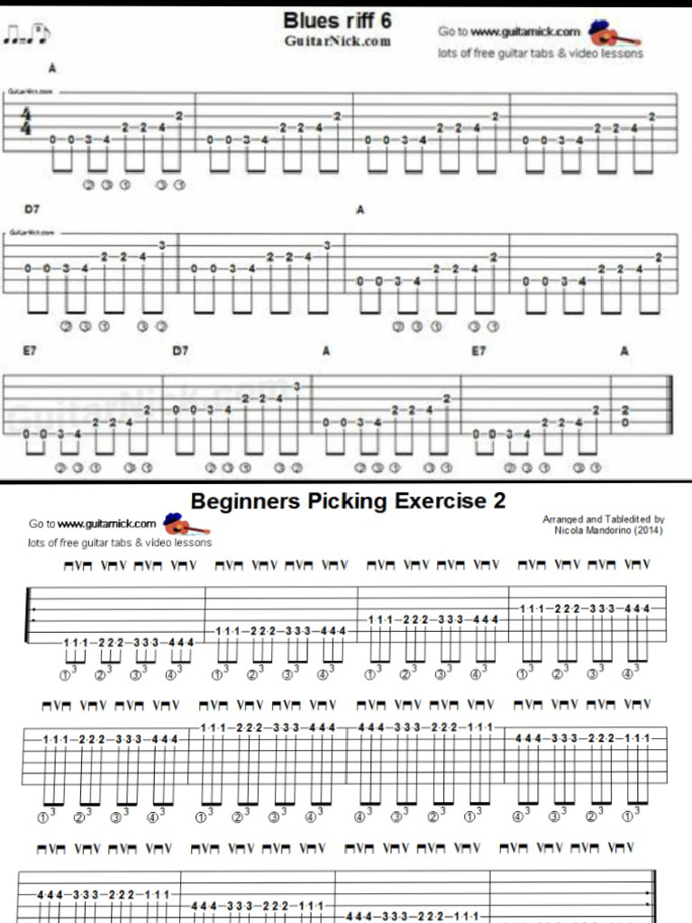 Warm Up Exercises Guitar | PDF