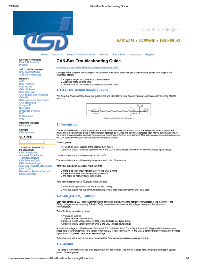 CAN-Bus Troubleshooting Guide | PDF | Voltage | Telecommunications