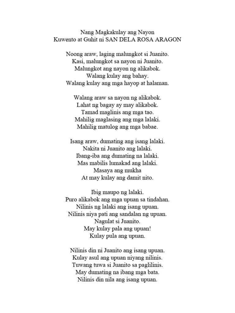Nang-Magkakulay-ang-Nayon | PDF