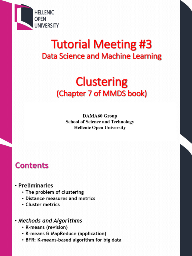TM3 ch07 Clustering | PDF | Norm (Mathematics) | Cluster Analysis