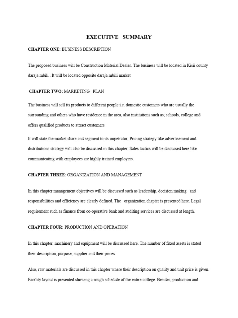 Construction Material Dealer Plan | PDF