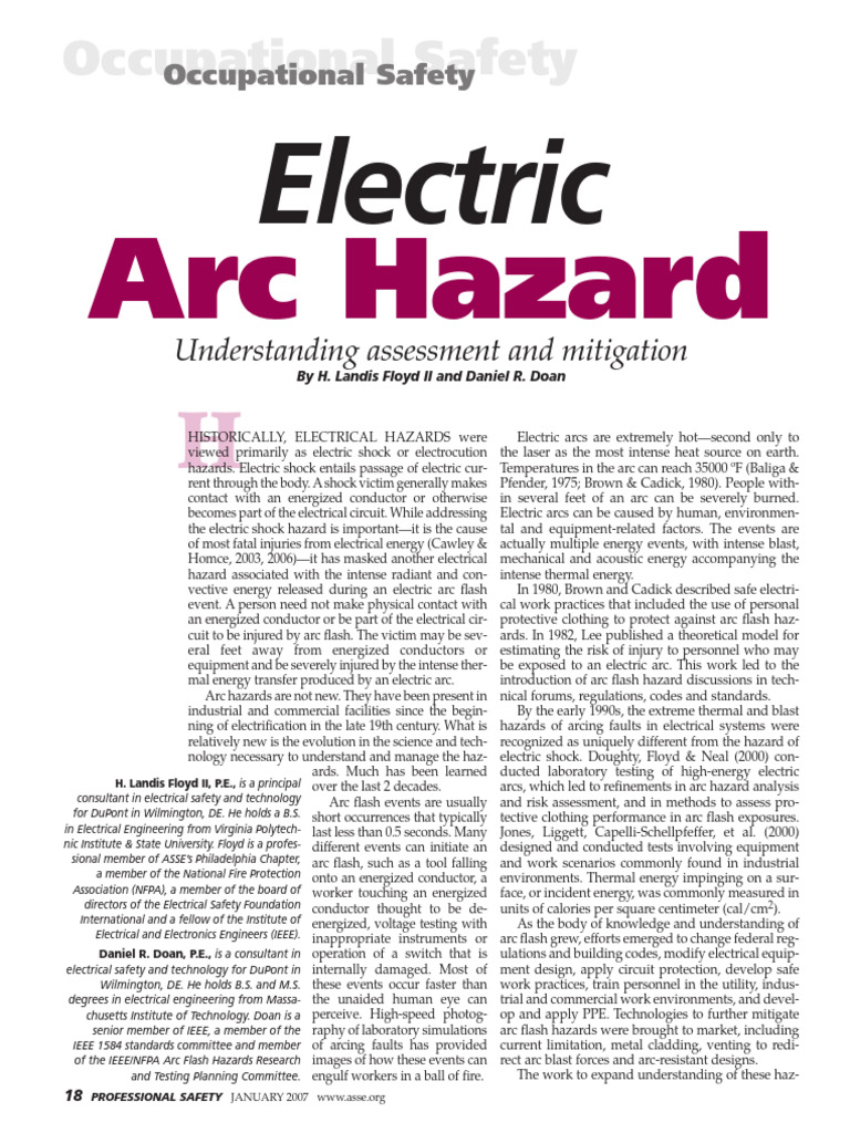 Eletric Arc Hazard Understanding Assessment and Mitigation | PDF | Fuse ...