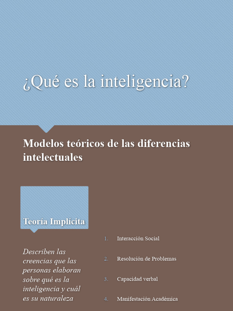 La Inteligencia | PDF | Inteligencia | Modificación de comportamiento