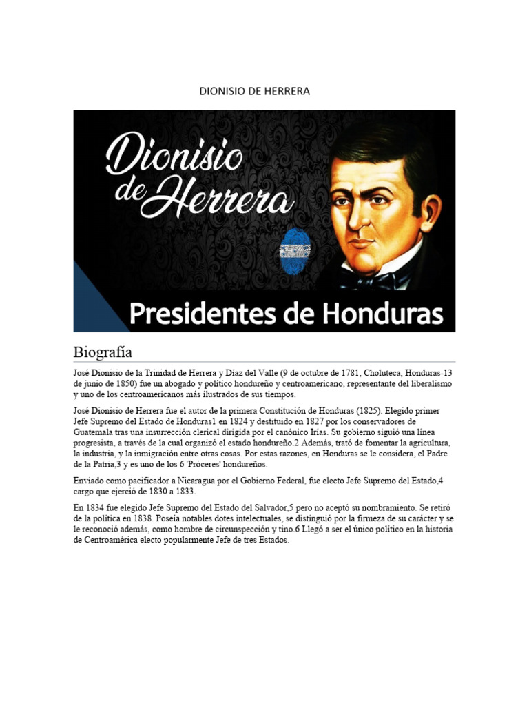 Dionisio de Herrera | PDF