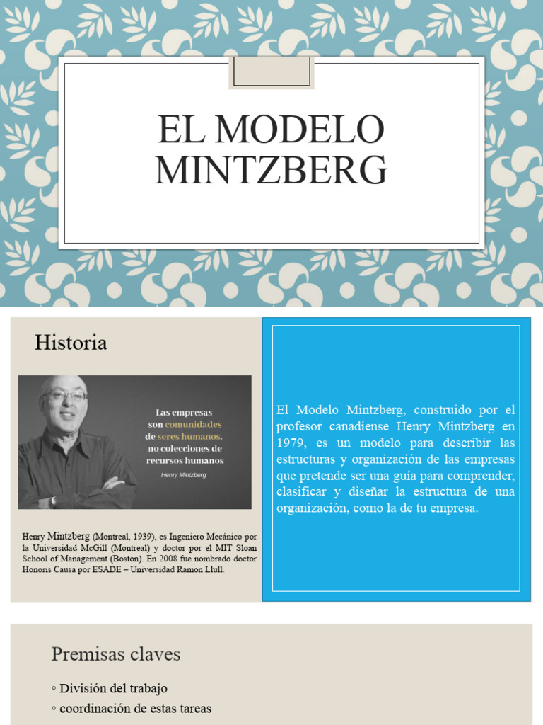 Modelo Mintzberg: Estructuras Organizacionales | PDF | Business