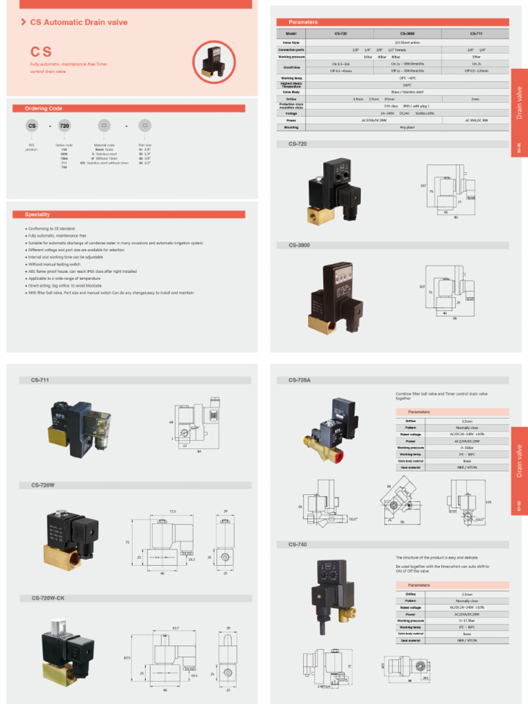 Rfs Drain Valve Catalogue | PDF