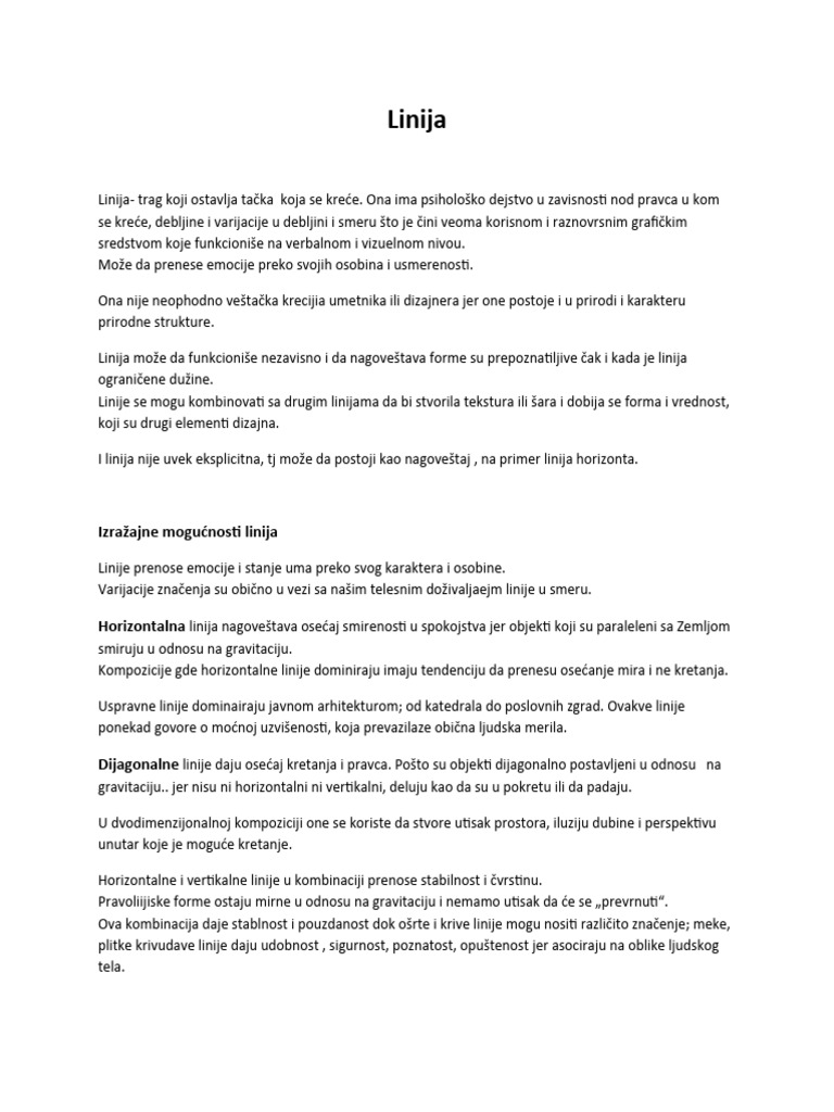 Linija | PDF