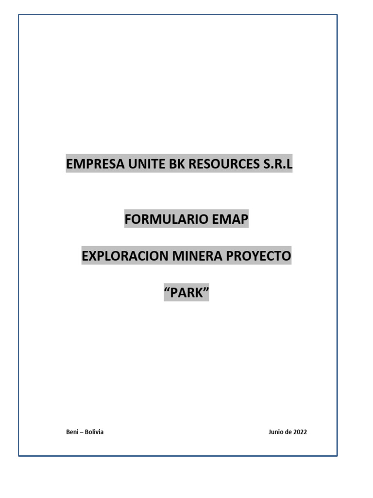 02.- EMAP-PARK | PDF | Minería | Agua