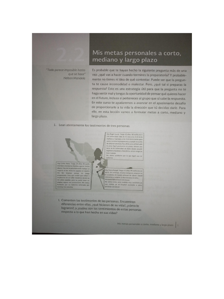 2.2. Mis metas personales a corto, mediano y largo plazo | PDF