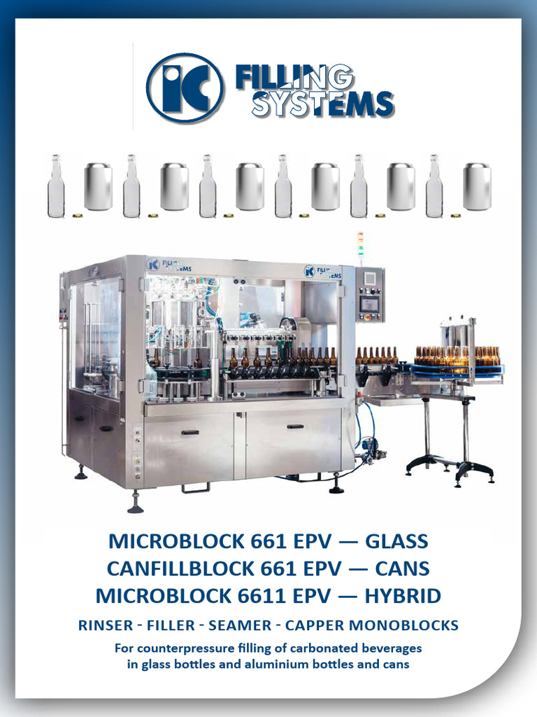 Ic Filling Systems 4pp A4 Microblock 661 Microblock Canfillblock Hybrid 09 22 | PDF | Bottle | Drink