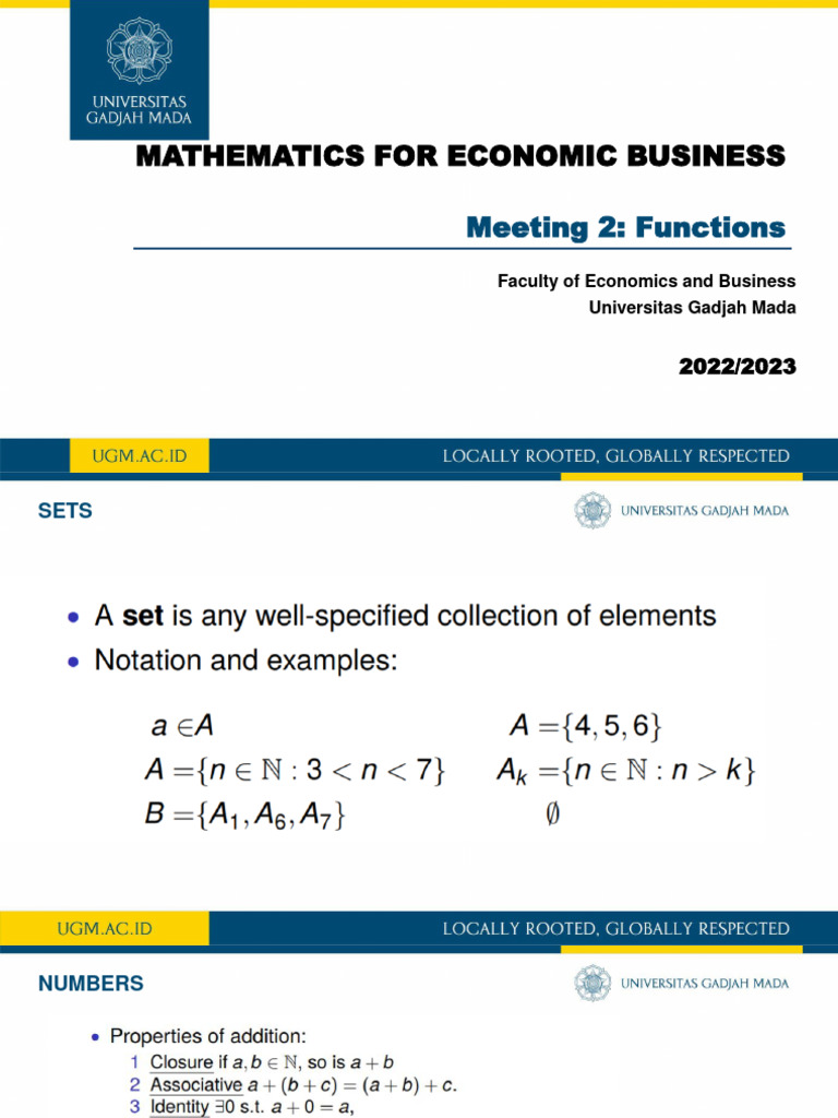 Meeting 2 Functions | PDF | Function (Mathematics) | Mathematical Objects