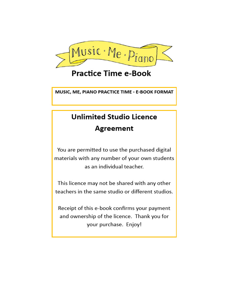 Practice Time e Book | PDF | Chord (Music) | Piano