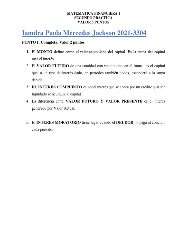 Segunda Practica, Iamdra Paola | PDF | Negocios