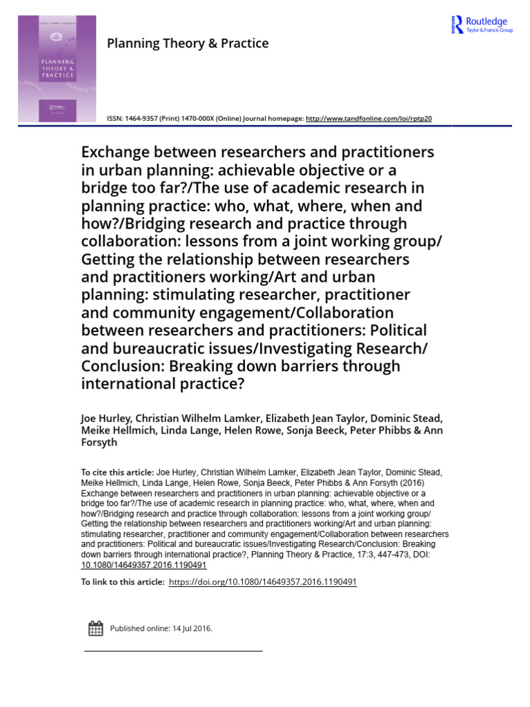 Planning Theory and Practise | PDF | Policy | Knowledge