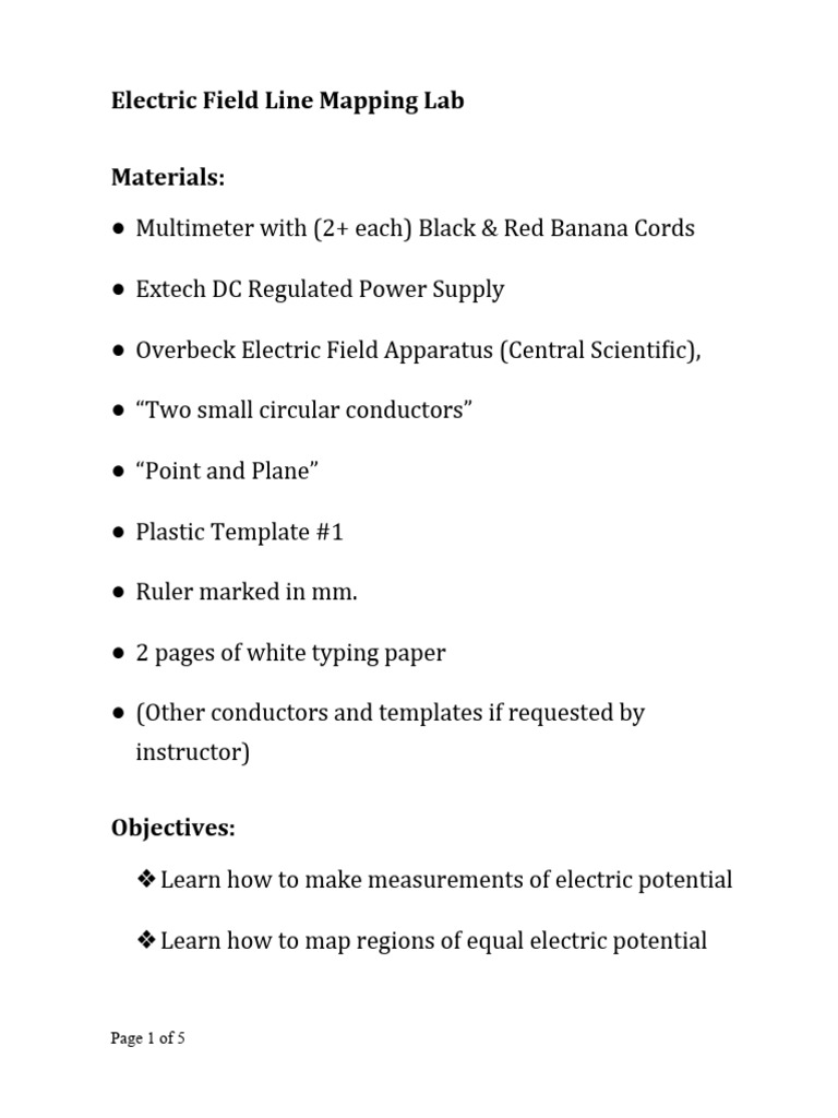 EFL Mapping | PDF | Electric Field | Power Supply