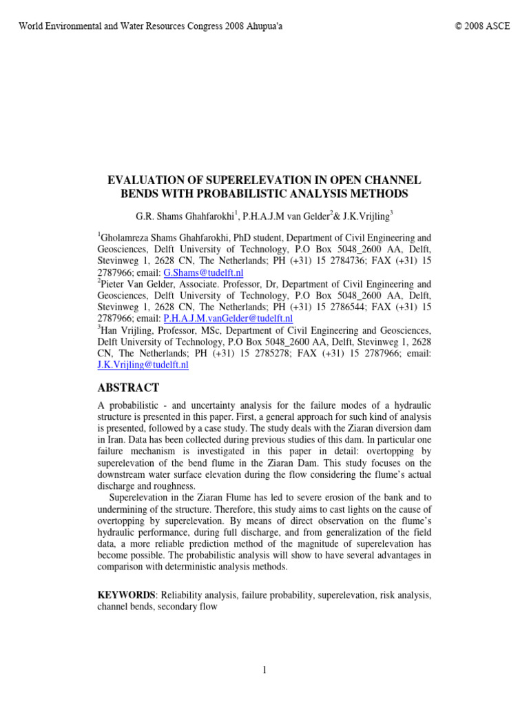 000 - 01 - 04 - Evaluation of Superelevation in Open Channel Bends With ...