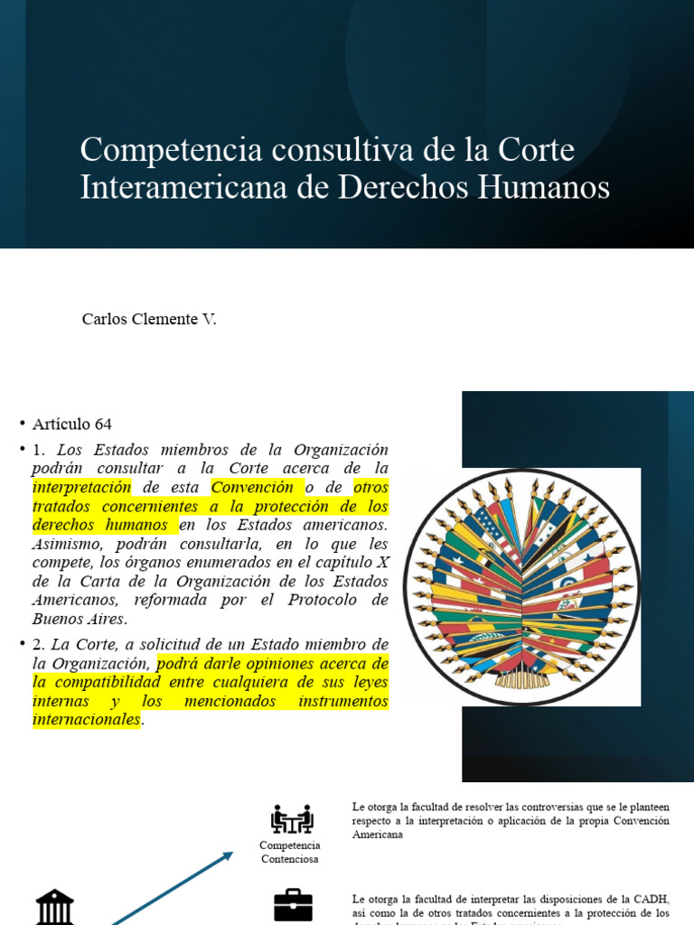 Competencia Consultiva de La Corte Interamericana de Derechos | PDF | Convenio europeo de ...