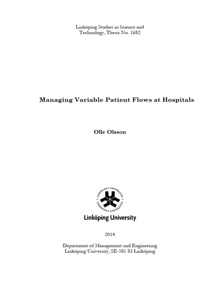 Managing Variable Patient Flows at Hospitals | Download Free PDF ...