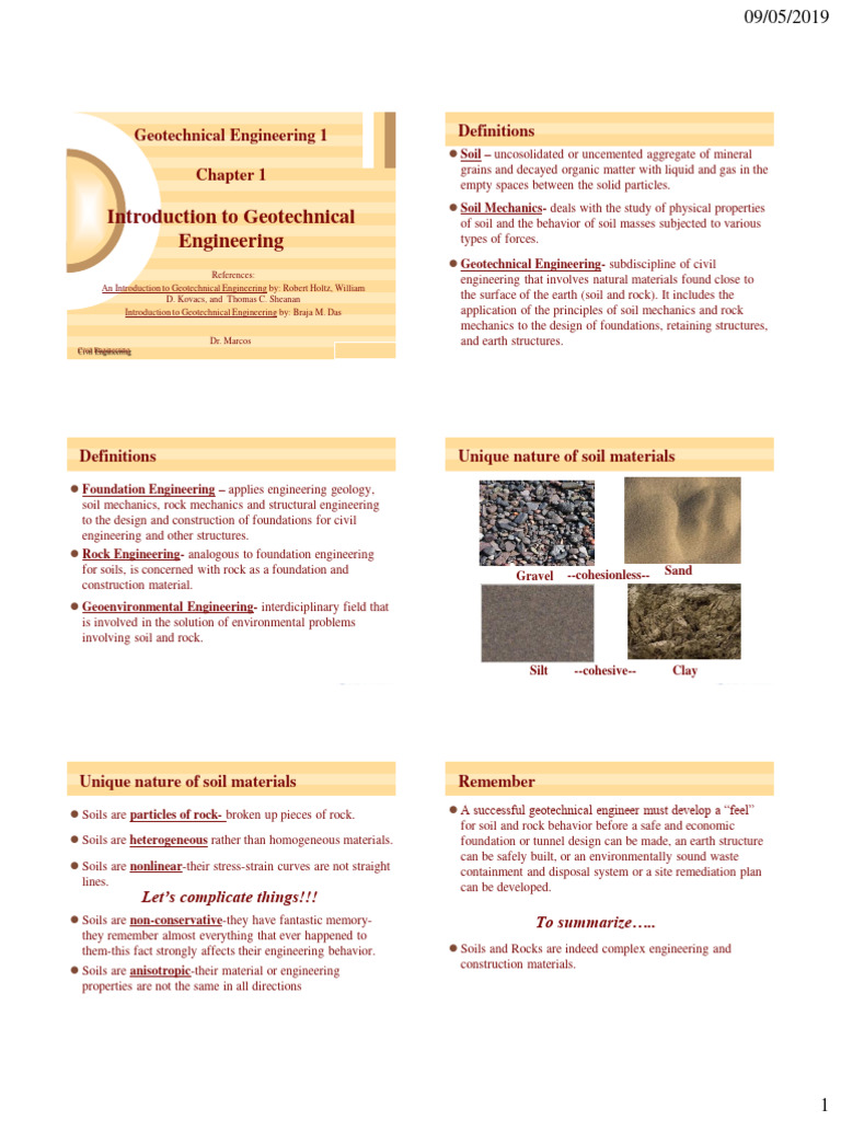 Introduction to Geotechnical Engineering | PDF | Geotechnical Engineering | Rock (Geology)