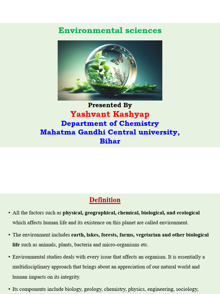 Evs Unit 1 | Download Free PDF | Ecosystem | Natural Environment