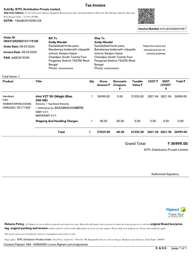 OD331202505151119100 | Download Free PDF | Coupon | Invoice