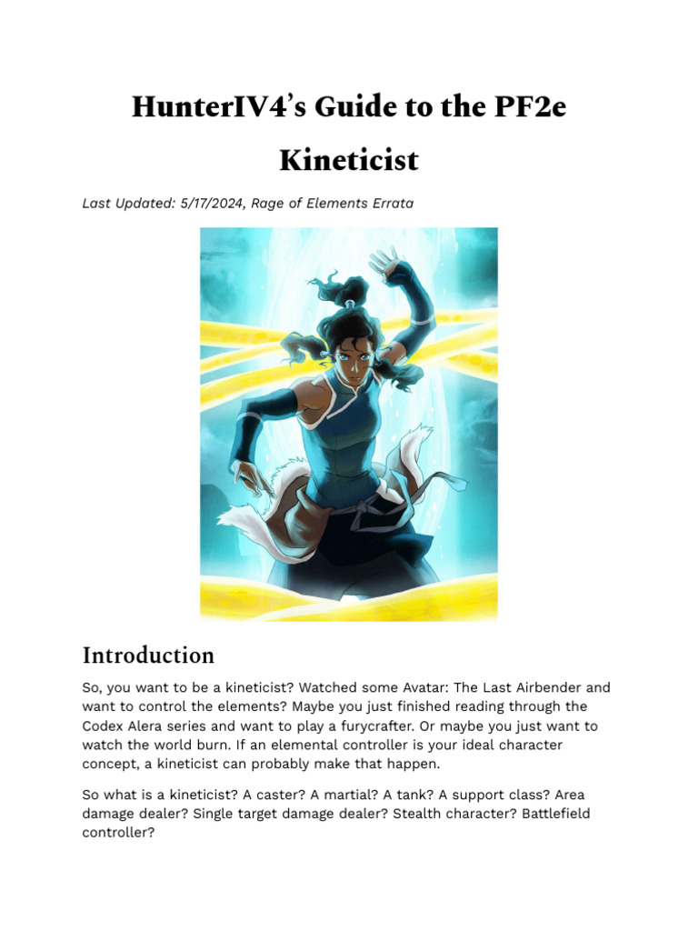 Kineticist Guide | PDF | Trigger (Firearms)
