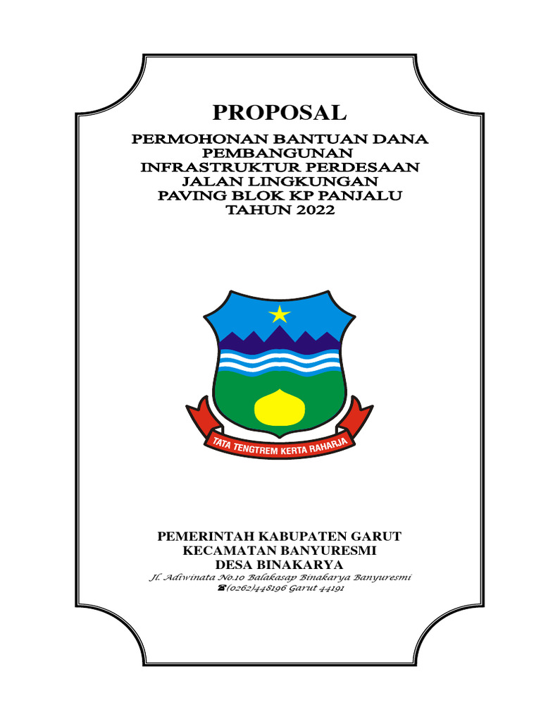 Proposal Jalan Lingkungan 2022 | PDF