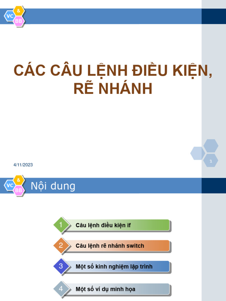 3-3-Cac Cau Lenh Dieu Kien, Re Nhanh | PDF