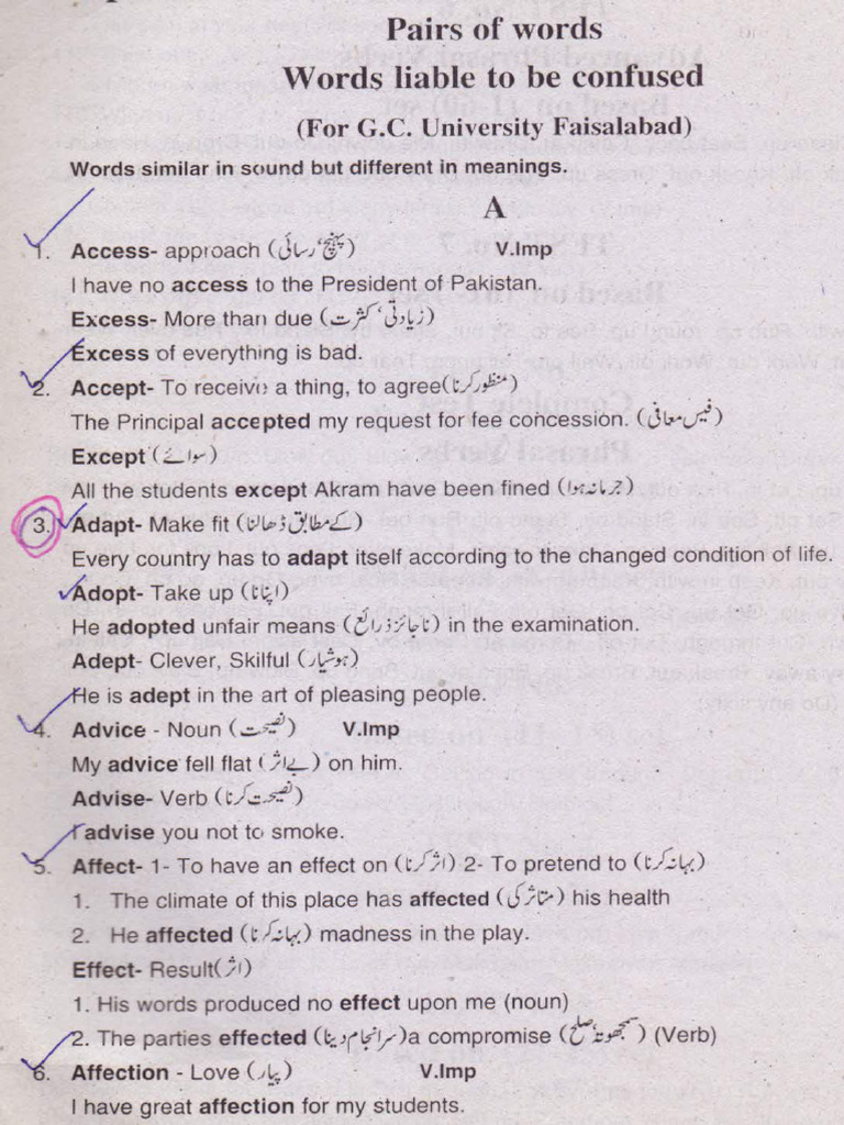 Pair of Words | PDF