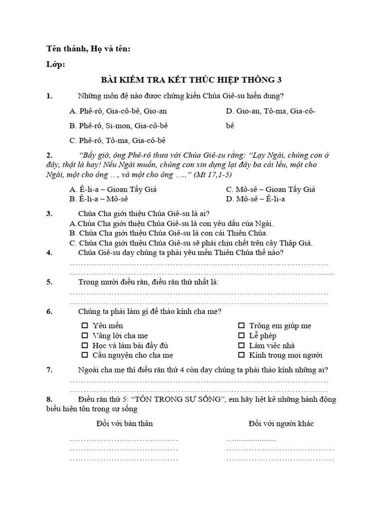 Bài kiểm tra HT3 | PDF