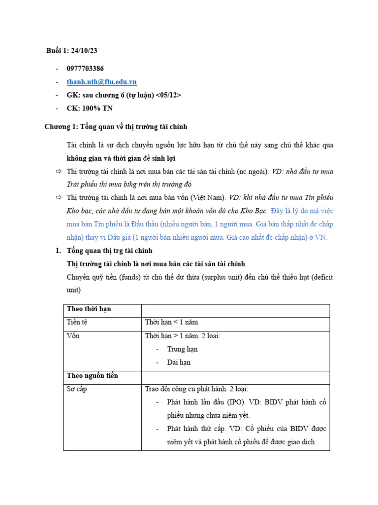 lí thuyết ftu | PDF