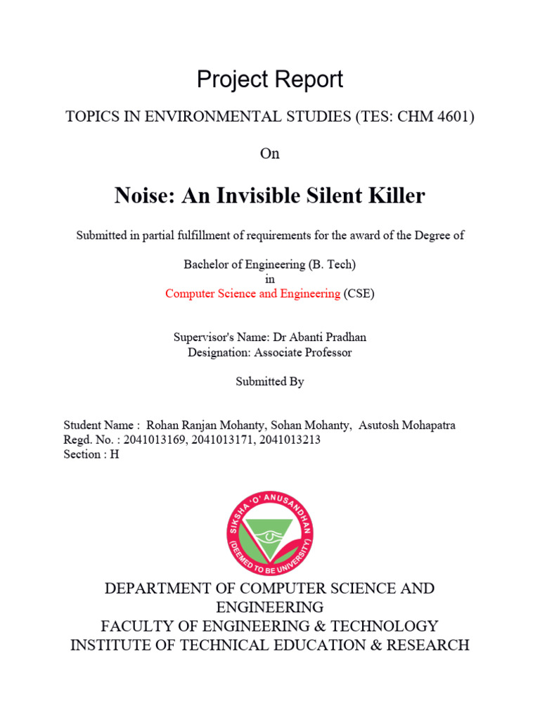 Tes Project 2024 | PDF | Noise