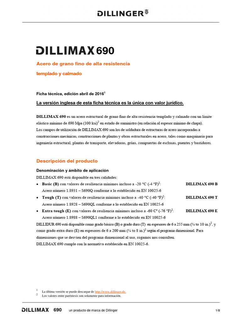DILLIMAX | PDF | Acero | Ingeniería