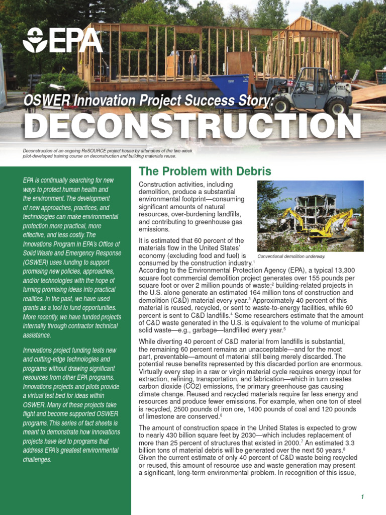 Innovation Project Success Story Deconstruct | PDF | Waste | Recycling