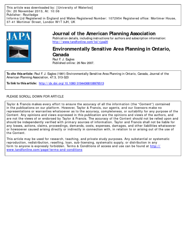 Environmentally_Sensitive_Area_planning | PDF | Endangered Species Act ...