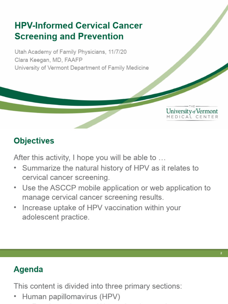HPV and Cervical Cancer Screening Guide | PDF | Cervical Cancer ...
