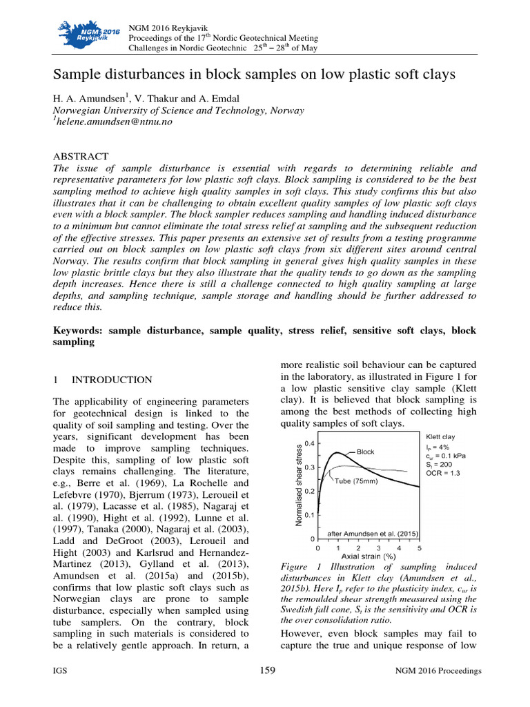 2016.019-124-ngm - Sample Disturbances in Block Samples On Low Plastic Soft Clays Amundsen ...