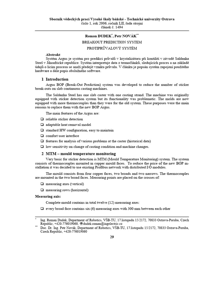 Breakout Prediction System Pdf Computer Network Chart 