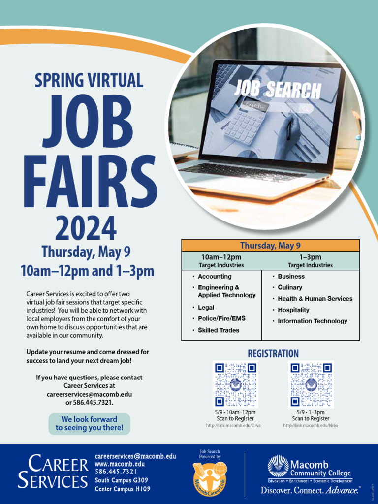 Macomb Virtual Job Fair - May 2024 | PDF
