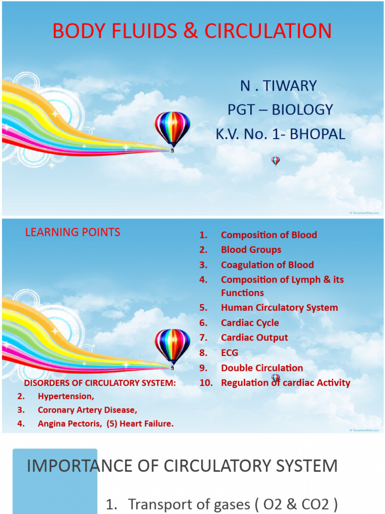 Body Fluids & Circulation | PDF | Heart | Atrium (Heart)