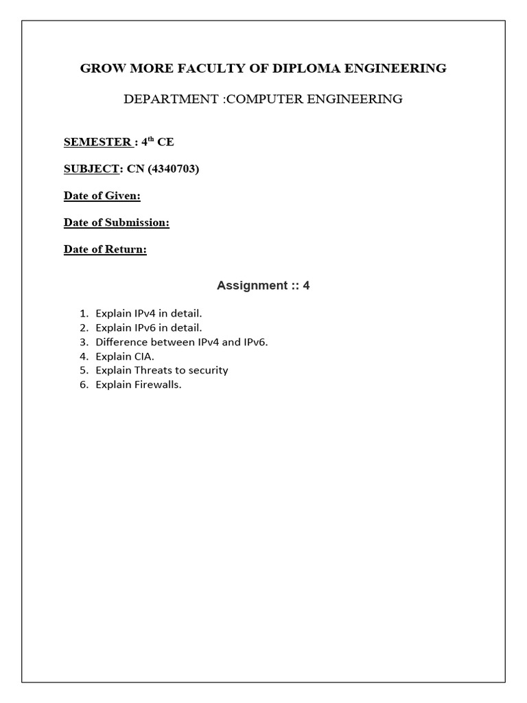 4th Semester Computer Networking | PDF | Computers