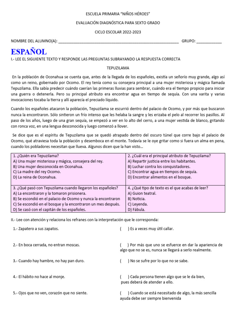 Examen | PDF | Teatro