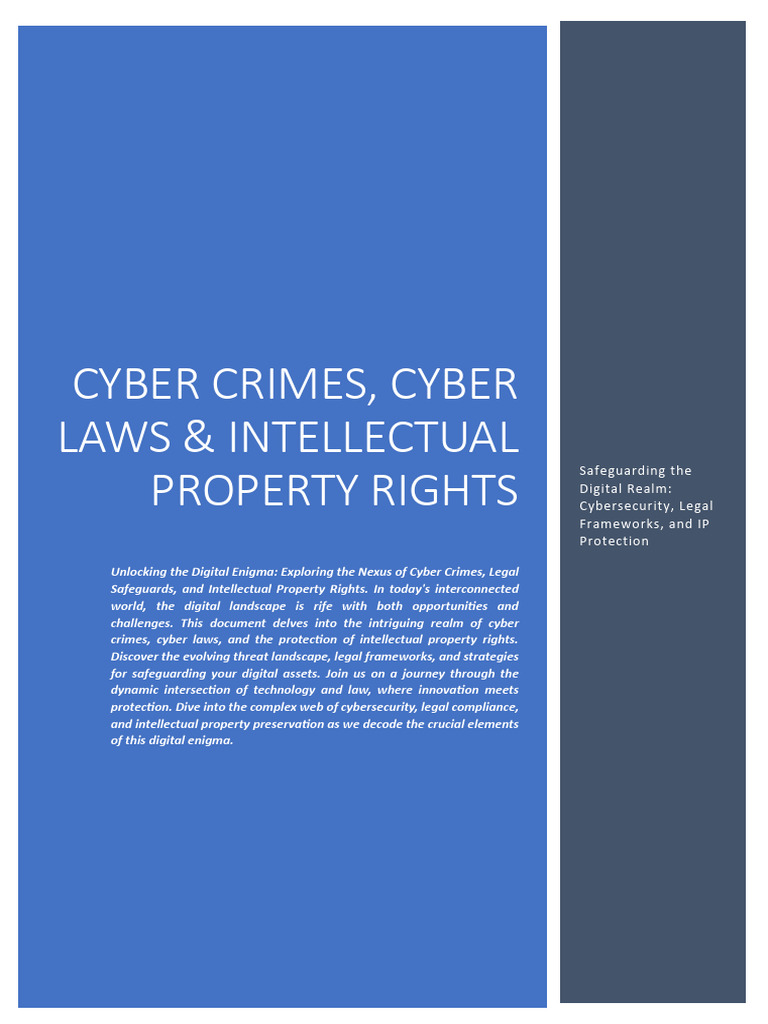 Cyber Law Cyber Crime & IPR Notes | PDF | Security | Computer Security