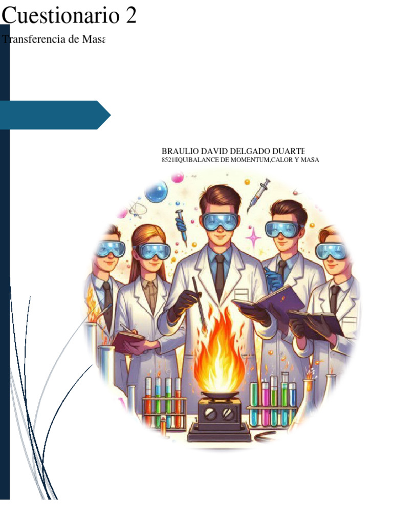 Cuestionario 2 | PDF | Difusión | Transferencia de masa