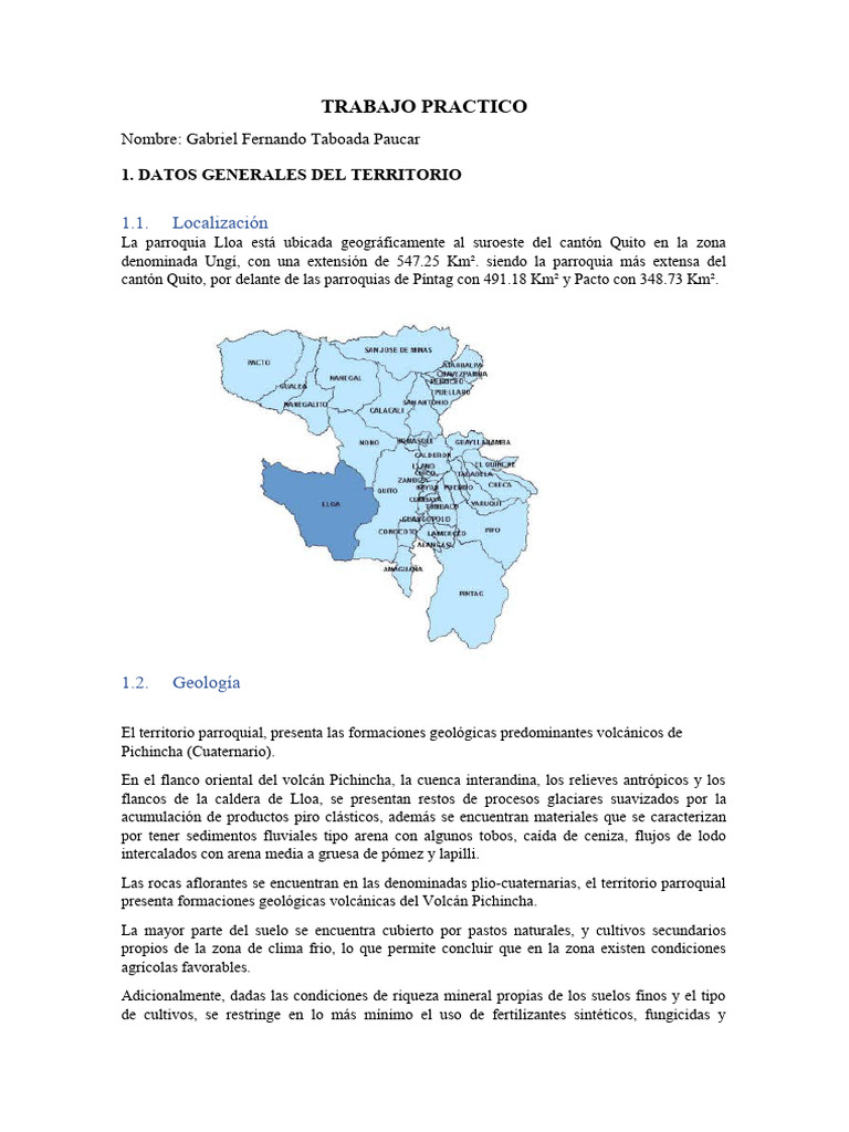 Trabajo Practico - GABRIEL TABOADA | PDF | Turismo | Suelo