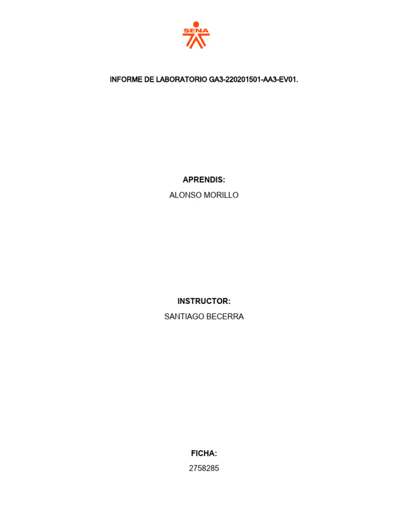 Informe de Laboratorio Ga3-220201501-Aa3-Ev01. | PDF | Celsius | Fahrenheit